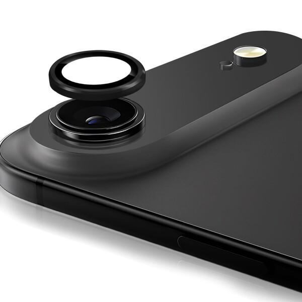 Kakuki for iPhone 17 Air カメラフィルム アイフォン17 Air 用 カメラ保護フィルム 薄型 強化ガラス 耐衝撃 独立型 露出オーバー防止 アルミ合金 カメラカバー (ブラック, iPhone 17 Air)商品コ...