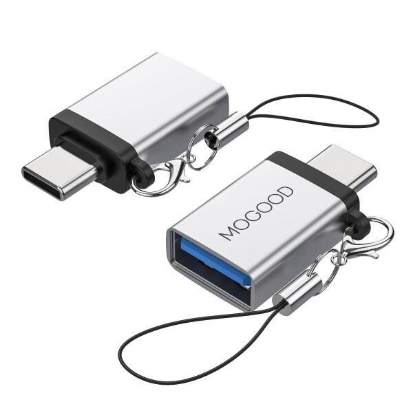 MOGOOD USB CからUSB 3.0アダプタ、USB CからUアダプタ、C型オスからUSB 3.0メスアダプタUSB C OTG変換器はノートパソコン、充電器、充電宝、その他のUSB-Cデバイスに互換性がある商品コード：6607977...