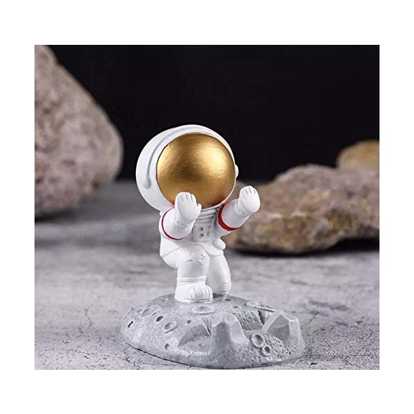 DEMI LOUS スマホ ホルター 卓上 スマホスタンド 宇宙飛行士 かわいい クリスマス 飾り プレゼントカード 立て 携帯たて 人気フィギュア クリスマスプレゼント (プッシュポーズ ゴールド)商品コード：66079775936型番：...