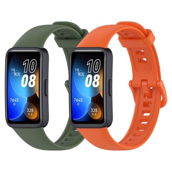 ［RuenTech］Huawei band 9/Huawei band 8 バンド 通気性ベルト 柔軟なシリコン 調節可能 簡単取付 軽量 交換ベルト 男女通用 多色選択（2 pack） (2p-A)商品コード：66079776164Hua...