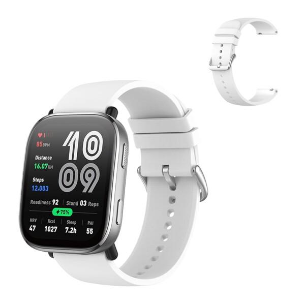 (NOUKAJU) For Amazfit Bip 6 用 ケース カバー 無段階調節可能 通気 メッシュ 通気 軽量、快適、耐久性、防水性 防汗 男女兼用 工具不要 （ホワイト）商品コード：66079776175型番：SBD-GJ-Ama...