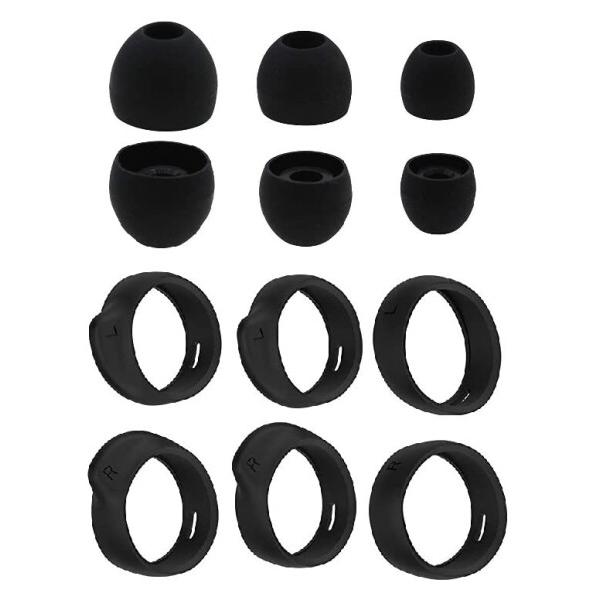 Sound Wave イヤーチップ と ウィングチップ セット Galaxy Buds に対応 互換性 ギャラクシーBuds SM-R17010K19JP 交換用 イヤーピース SML3サイズ と ウィングチップ SML 3サイズ セット ...