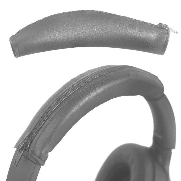 Adhiper ヘッドバンドカバー Soundcore Life Q20 Q30 Q35 Q45用 プロテインレザー ファスナー付きヘッドバンドプロテクター Sony WH-1000XM4, WH-1000XM3, WH-XB910N, W...