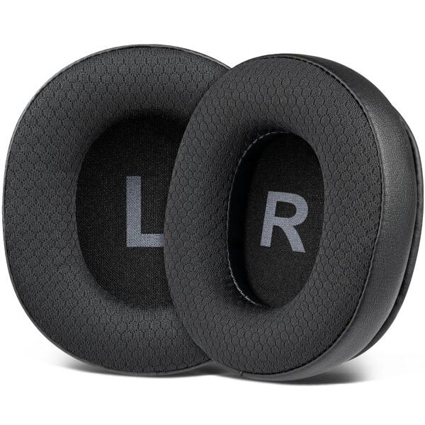 SOULWIT メッシュ仕様 イヤーパッド for OneOdio A70/A71 Over-Ear ヘッドセット との互換性があり パッド 交換 イヤークッション 高密度フォームイヤーカップ 丈夫な 替え 耳当て ブラック商品コード：66...