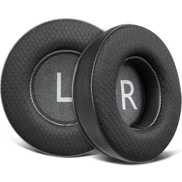 SOULWIT 90MM イヤーパッド メッシュ素材 For JBL Synchros E50 E50BT S500 S700 Wireless ヘッドセット 用 交換 イヤークッション ノイズアイソレーションフォーム パッド 替え 耳当て...