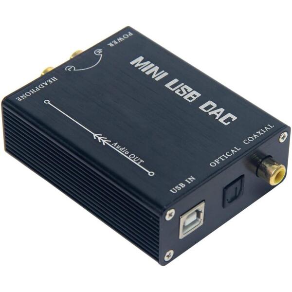 Signstek Audio USB-DAC ヘッドフォンアンプ/コンパクトでUSBケーブル付き 小型商品コード：66079776727カラー：ブラック【USB-DAC】USB-DAC アナログRCA出力 SPDIF 同軸 TOSLINK出...