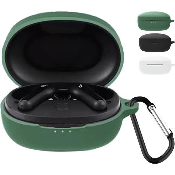 AIYYXX Anker Soundcore Life P2 Mini ケース 液状シリコン 全面保護カバー キズ防止 耐衝撃 装着充電可能 防水 防塵 紛失防止 カラビナ付き商品コード：66079776789カラー：グリーン?【対応機種】...