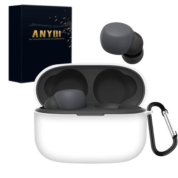 ANYOI Sony LinkBuds S WF-LS900N用 ケース シリコン素材 充電対応 耐衝撃 防塵 防塵 落下防止 カラビナ付き 紛失防止 WF-LS900N ケース 男女兼用 Linkbuds S WF-LS900N 保護ケー...