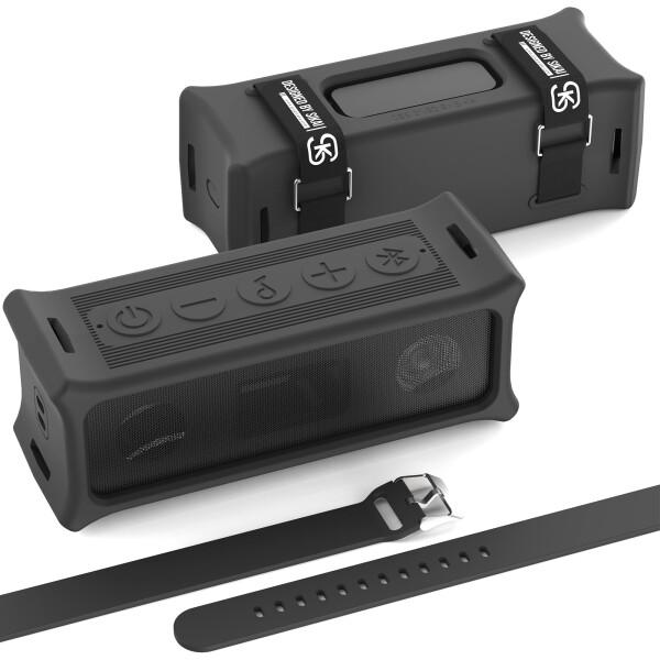 (ケースのみ) SIKAI CASE For Anker Soundcore 3のみ適用カバー シリコン素材 調節可能 ストラップ&amp;ハンドル付き 防塵プラグ設計 着装まま充電可能 お風呂/ゲーム会/ハイキングに最適 落下防止 衝撃/...