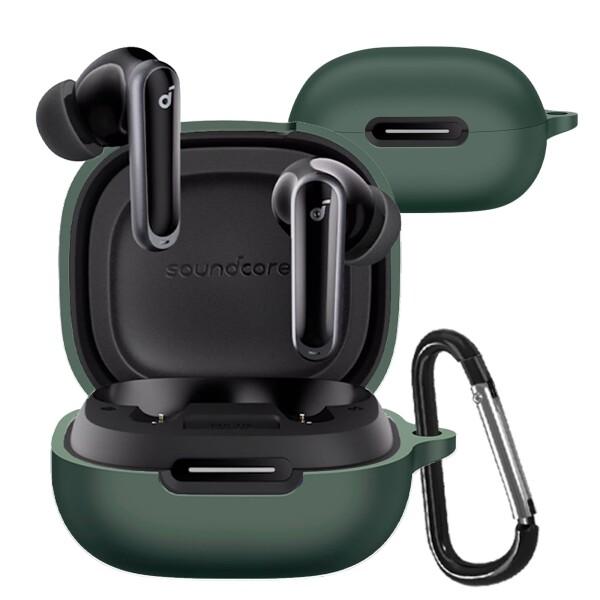 Iniayoh For Anker Soundcore P40i ケース Anker Soundcore P40i 専用 ケース にはカラビナが装備されており紛失防止、傷つきにくい 柔らかなシリカゲル、耐衝撃 超薄型 防水防塵 落下防止（グ...