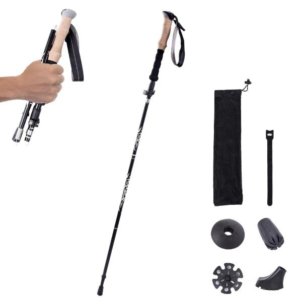 JEELAD トレッキングポール 登山用 折りたたみ ストック 軽量 100-130cm伸縮 アルミ製 コンパクト 収納バッグ付き 長さ調整可能 ウォーキング ポール テッキ 登山杖 山登り 男女兼用商品コード：66079779460サイズ...