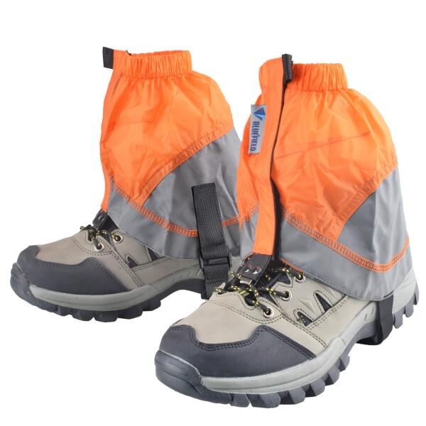 Azarxis ゲイター 防水 登山 スパッツ ゲーター 軽量 脚絆 泥除け 砂よけ 通気 雨 雪 悪天候に 釣り トレッキング アウトドア レッグカバー メンズ レーディス (オレンジ＋グレイ)商品コード：66079779655型番：AZ...