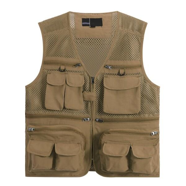 (AOWOFS) フィッシングベスト メンズ メッシュベスト 便利 アウトドア ベスト 夏 軽量 通気 多機能 カメラマンベスト お釣り 撮影 作業用 薄手 山登り 多ポケット 大きいサイズ商品コード：66079780758サイズ：Lカラー...