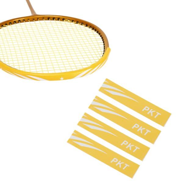 RENEWREVITAL ガードテープ ラケット 保護テープ テニス バドミントン ヘッドガード エッジガード 25x1.7cm カーブ保護 ラケット用 4個 黄色商品コード：66079789851型番：renewa000353250718...