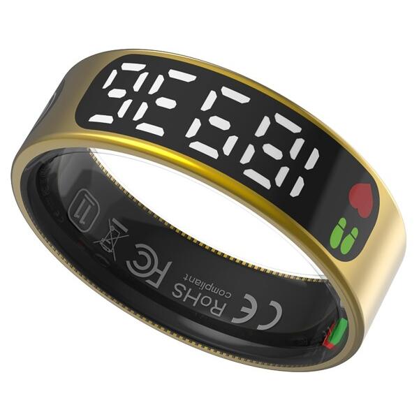 スマートリング メンズ スマート指輪 健康指輪 Bluetoothリング 体調管理 H-R/SP-O2飽和度/睡眠データ検測 活動量計 歩数計 ジェスチャーコントロール リモートカメラ/tiktok操作 ワイヤレス充電ケース付き IOS/A...