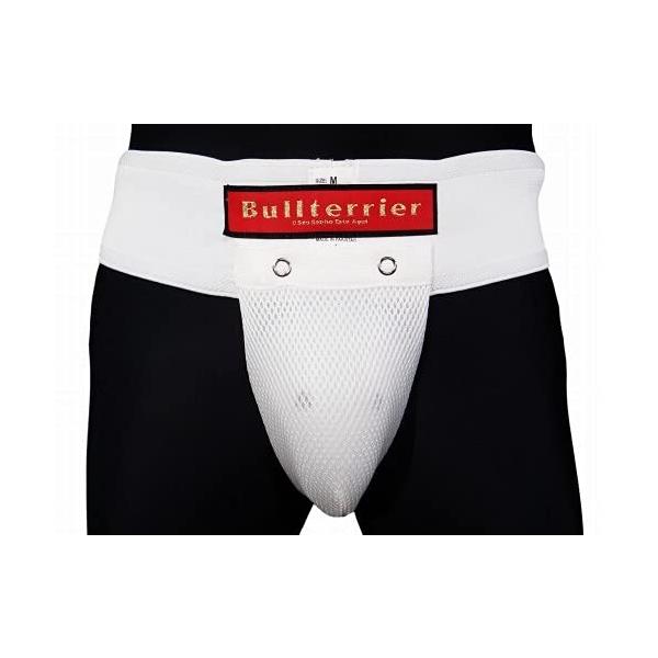 BULL TERRIER ファールカップ＆サポーター 白（XLサイズ） /ブルテリア Bull Terrier カップ付きサポーター 総合格闘技 空手 キックボクシング ムエタイ 野球 ラグビー アメフト ボクシング ガードサポーター商品コ...