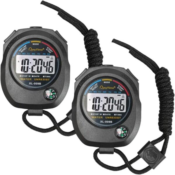 MINGYI TECH ストップウォッチ 防水スポーツ コンパス内蔵 1/100秒高精度計測 競技用 コーチ/審判向け 軽量デザイン(2個入り)商品コード：66079791551型番：SP250002サイズ：2個セット【高精度タイマー】1/...