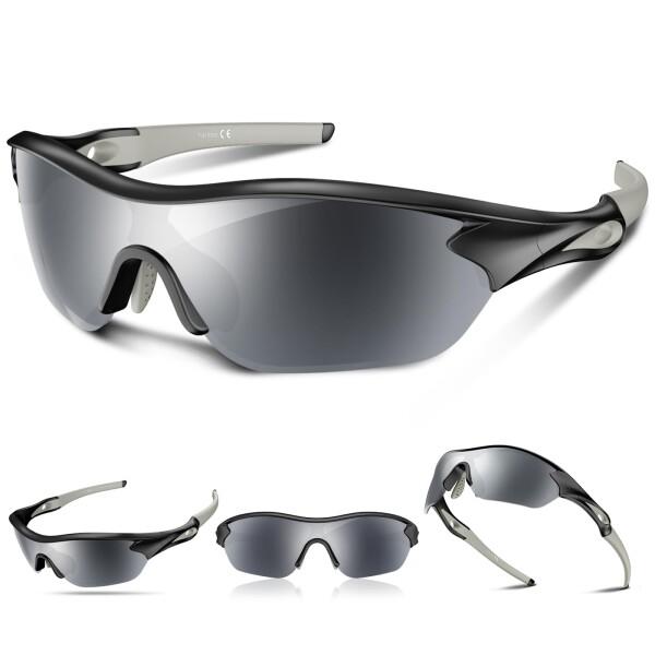 (Rosemal) スポーツサングラス 偏光レンズ メンズ レディース ランニング サングラス 運転用 UV400 自転車 釣り 野球 登山 釣り ゴルフ テニス商品コード：66079856399型番：7250-JPカラー：ブラックシルバー...