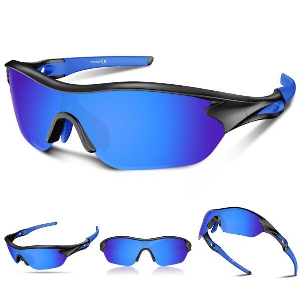 (Rosemal) スポーツサングラス 偏光レンズ メンズ レディース ランニング サングラス 運転用 UV400 自転車 釣り 野球 登山 釣り ゴルフ テニス商品コード：66079856401型番：7250-JPカラー：ブラックブルー[...