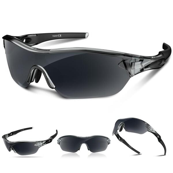 (Rosemal) スポーツサングラス 偏光レンズ メンズ レディース ランニング サングラス 運転用 UV400 自転車 釣り 野球 登山 釣り ゴルフ テニス商品コード：66079856493型番：7250-JPカラー：グレー[パッケー...