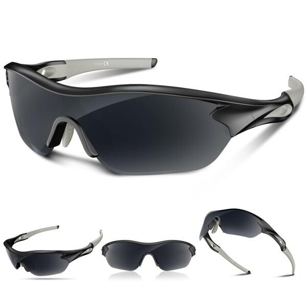 (Rosemal) スポーツサングラス 偏光レンズ メンズ レディース ランニング サングラス 運転用 UV400 自転車 釣り 野球 登山 釣り ゴルフ テニス商品コード：66079856563型番：7250-JPカラー：ブラック[パッケ...