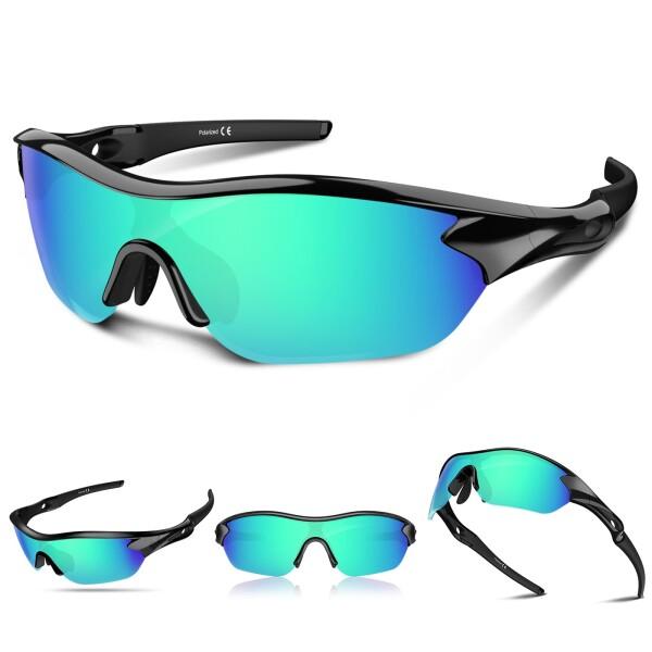 (Rosemal) スポーツサングラス 偏光レンズ メンズ レディース ランニング サングラス 運転用 UV400 自転車 釣り 野球 登山 釣り ゴルフ テニス商品コード：66079856566型番：7250-JPカラー：ブラックグリーン...