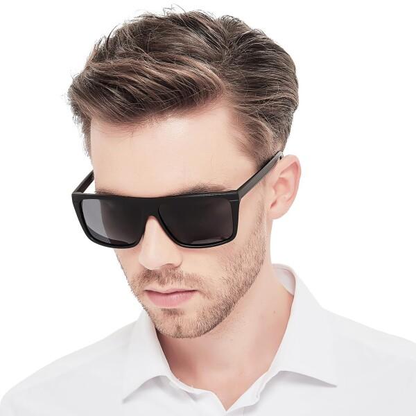 (OCCI CHIARI) メンズ スポーツ＆カジュアル サングラス 偏光レンズ UV400完全防護 ドライブ/釣り/サイクリング/ゴルフ/登山/スキー対応 超軽量設計 ブラックフレーム商品コード：66079907857サイズ：Mカラー：ブ...