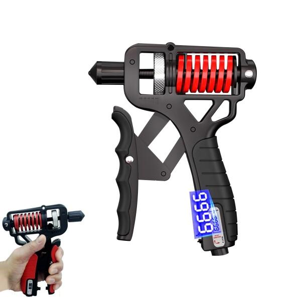 ポクミル 握力増強器 エクササイズ 握力グリッパー カウンター付き 5-165kg 負荷調整可能 ハンドグリッパー ストレス解消 リハビリ器具 テニス 野球 握力強化訓練 握りやすい 滑りづらい 男女兼用 ポリプロピレン商品コード：6607...