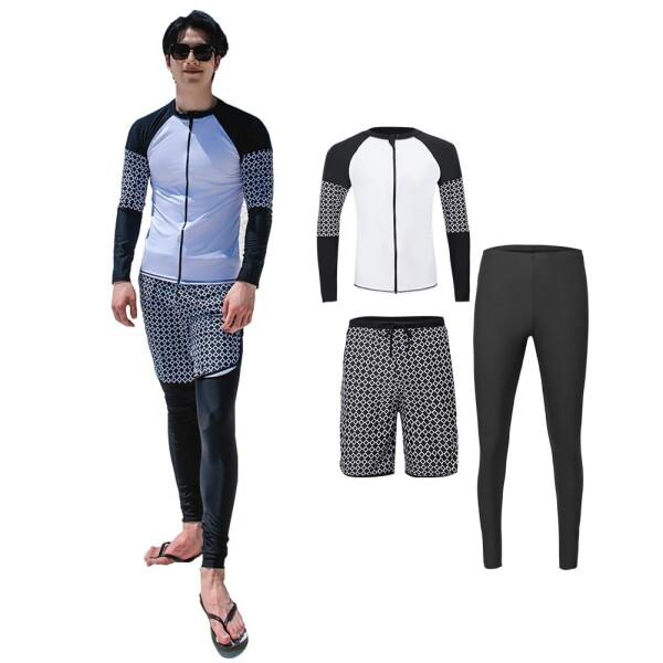 (Candy Kiosk) ラッシュガード メンズ レディース 水着 上下セット 長袖 前開き フィットネス ビーチ 水泳 温泉 UVカット 吸汗速乾 通気性 水陸両用 男女兼用商品コード：66079912674型番：Candy-Kiosk...