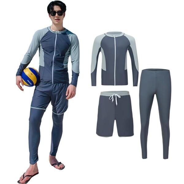 (Candy Kiosk) ラッシュガード メンズ レディース 水着 上下セット 長袖 前開き フィットネス ビーチ 水泳 温泉 UVカット 吸汗速乾 通気性 水陸両用 男女兼用商品コード：66079912679型番：Candy-Kiosk...