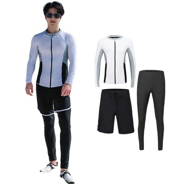 (Candy Kiosk) ラッシュガード メンズ レディース 水着 上下セット 長袖 前開き フィットネス ビーチ 水泳 温泉 UVカット 吸汗速乾 通気性 水陸両用 男女兼用商品コード：66079912688型番：Candy-Kiosk...