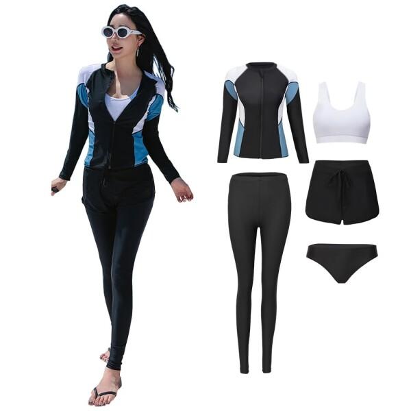 (Candy Kiosk) ラッシュガード メンズ レディース 水着 上下セット 長袖 前開き フィットネス ビーチ 水泳 温泉 UVカット 吸汗速乾 通気性 水陸両用 男女兼用商品コード：66079912699型番：Candy-Kiosk...