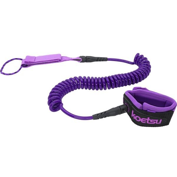 koetsu 10フィートの丈夫なSUPリーシュ | 7mmの折れにくいコア | サーフボードの安全を守る | 絡まりにくい360°回転式 | 持ち運びに便利なキーコンパートメント(紫)商品コード：66079919788型番：7mmの足ロー...