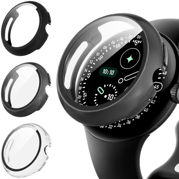 Suoman for Google Pixel Watch 4 41MM保護ケース(3個入り)PC製グーグルピクセルウォッチ4 41MM保護カバー-黒+グレー+透明色商品コード：66079924632型番：Google-Pixel-Watc...