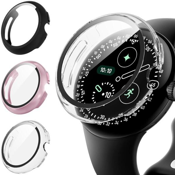 Suoman for Google Pixel Watch 4 41MM保護ケース(3個入り)PC製グーグルピクセルウォッチ4 41MM保護カバー-黒+ローズゴールド+透明色商品コード：66079924633型番：Google-Pixel-...