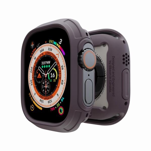 Elkson Apple Watch Ultra 2/1 バンパーケース &amp; スクリーンプロテクターキット 49mm Quattro Maxシリーズ 頑丈 ミリタリーグレード 丈夫 柔軟 耐衝撃 保護カバー 強化ガラス付き iWat...