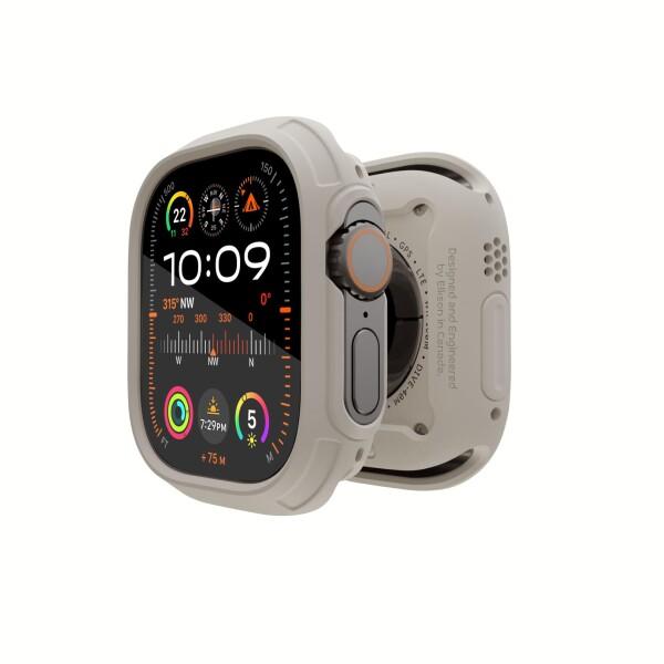 Elkson Apple Watch Ultra 2/1 バンパーケース &amp; スクリーンプロテクターキット 49mm Quattro Maxシリーズ 頑丈 ミリタリーグレード 丈夫 柔軟 耐衝撃 保護カバー 強化ガラス付き iWat...