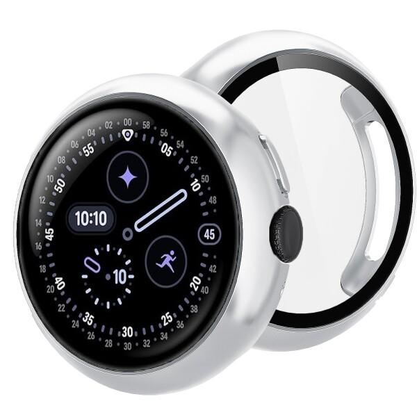 BUITFOU For Google Pixel Watch 4 カバー 41MM Pixel Watch 4 カバー 超薄型 PC+ガラス素材 一体型 全面保護 超薄型 装着簡単 耐衝撃 高透過率 指紋防止 傷防止（41MM,シルバー）商...