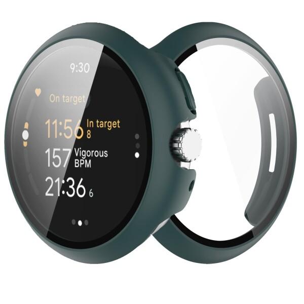 Yaodle For Pixel Watch 3/2/1 カバー Pixel Watch 専用 41mm 保護ケース PC素材 ガラスフィルム一体型 全面保護 二重構造 防塵 日本旭硝子材 キズ防止 軽量(41mm,グリーン)商品コード：6...