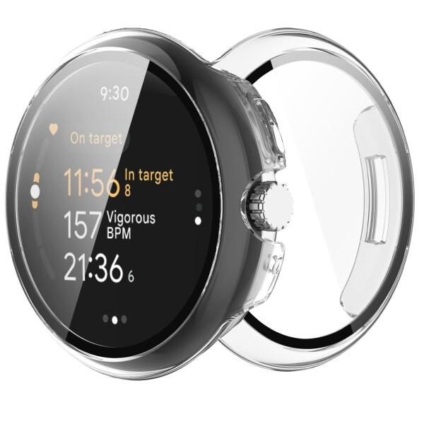 Yaodle For Pixel Watch 3/2/1 カバー Pixel Watch 専用 41mm 保護ケース PC素材 ガラスフィルム一体型 全面保護 二重構造 防塵 日本旭硝子材 キズ防止 軽量(41mm,クリア)商品コード：66...