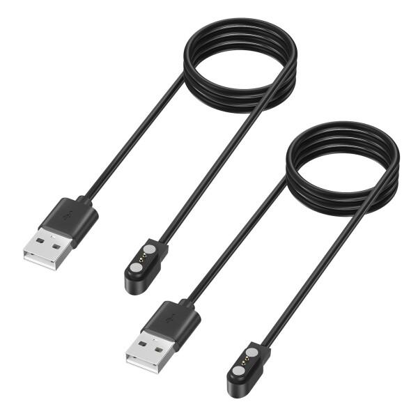 スマートウォッチ充電器 2 ピン距離 2.84 mm USB磁気充電ケーブル 1M Letsfit Willful VeryFitPro SW021 SW023 SW025 ID205L ID205U ID205S ID206 ID216 ...