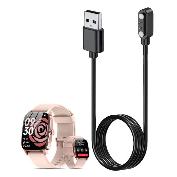 For EchoByte TGW01 1.85インチ スマートウォッチ 充電ケーブル USB 磁気充電器汎用マグネットコード 磁気吸着 高耐久 軽量 小さい 持ち運び便利 旅行用（1本セット）商品コード：66079925946型番：288A...