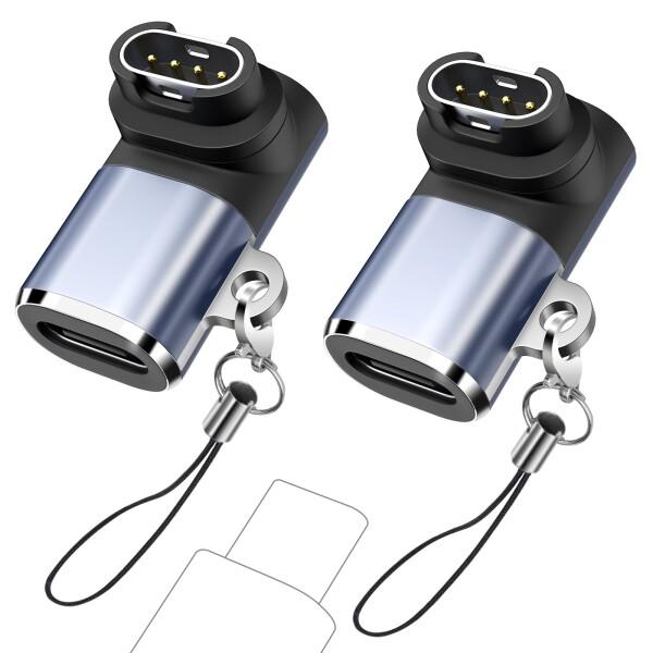 MoKo ガーミン用 変換アダプター L型 Type-C用 カニカン付き Fenix8/7/6/5/Vivoactive6/5/4/3/Venu4/3/2/Forerunner970/570/965/265/165/ForeAthlete5...