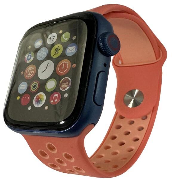 (Pellforia) アップルウォッチ バンド ベルト 38mm 40mm 41mm S10-42ｍｍ 対応 シリコン製 SE Ultra 全シリーズ対応 オレンジピンク × ライトピンク Lサイズ商品コード：66079926118型番：...