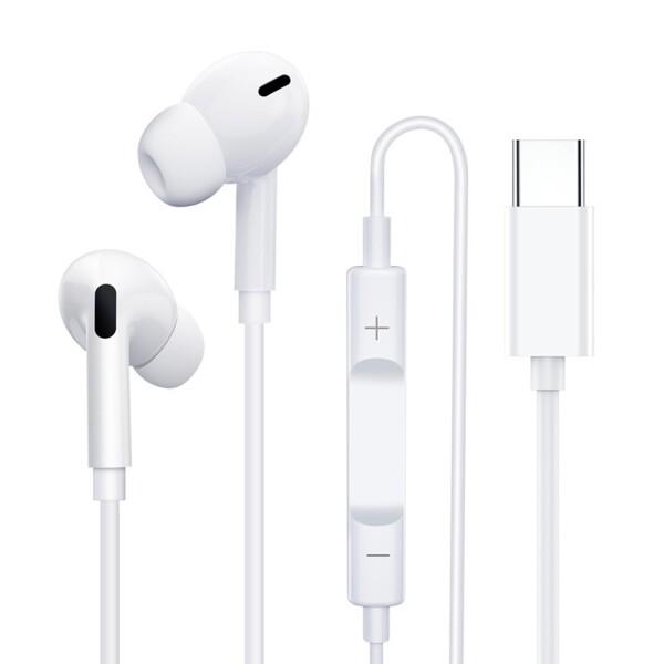 イヤホン ヘッドホン Type-C 音量調節 通話対応 リモコン付き マイク付き HiFi 音量調整可 Type Cインターフェーススマホに対応可(ホワイト)商品コード：66079927460型番：TRkinサイズ：Type Cインタフェー...