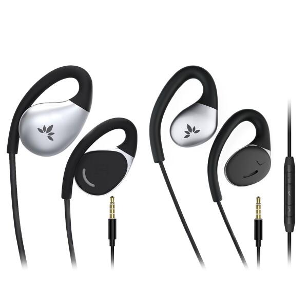 Avantree Resolve (S&amp; Lサイズ) ? 2個パック 有線オープンイヤーイヤホン インラインマイク付き コンフォートフィット Aware Listening オーバーイヤーフックヘッドホン オフィス 自宅 屋外用 3...