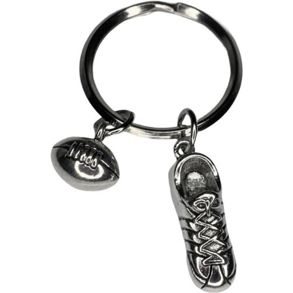 (Woodstar) ラグビー アメフト キーホルダー アメリカンフットボール スパイク ボール 軽量 コンパクト メタル キーホルダー商品コード：66079930257サイズ：27mm素材: ダブルリング=ステンレス　デザインチャーム部分...