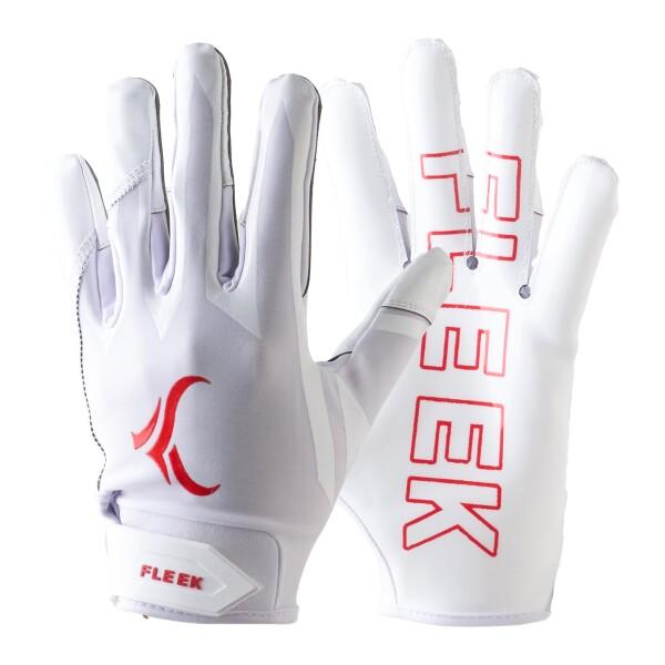 FLEEK EXTRA-FIT GLOVES 2.0 ホワイト・クリムゾンレッド アメリカンフットボール 進化グリップ 高フィット感 アメリカンフットボール用 白赤 (XL)商品コード：66079930308サイズ：XLカラー：ホワイトレッ...