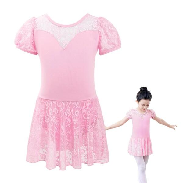 バレエ レオタード 子供 レース スカート 肌に優しい コットン素材 新体操 練習用 競技用 (ピンク, 140cm)商品コード：66079936141サイズ：140cmカラー：ピンク【 バレエの必需品 】バレエでは、正確な身体の動きが求め...