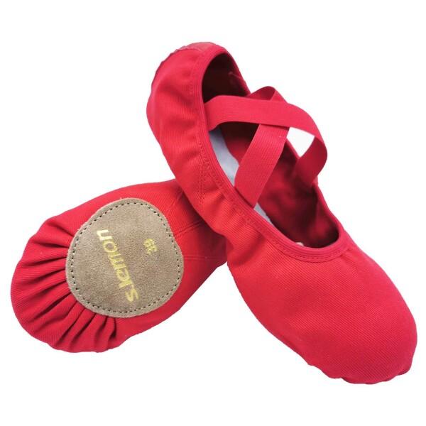(s.lemon) 赤いバレエダンスシューズキャンバス子供大人スプリットソール弾性ダンスシューズヨガシューズ TLB Red 35商品コード：66079936754型番：JP-TLB-Red-35サイズ：21.5 cm Mカラー：レッドs....